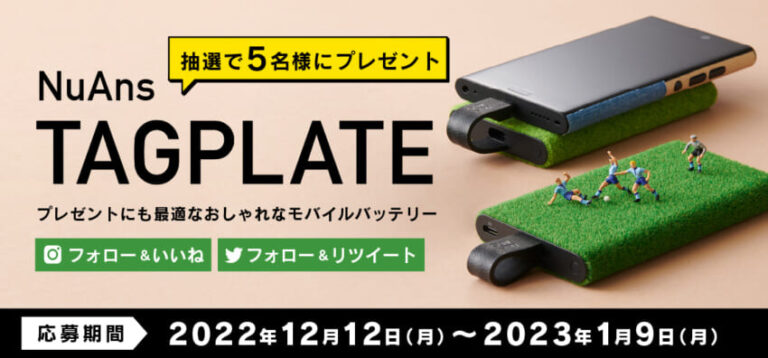 【NuAns TAGPLATEのレビュー】竹が「かわいい」モバイルバッテリー